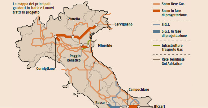 Nuovi metanodotti per 320 chilometri - Info Data