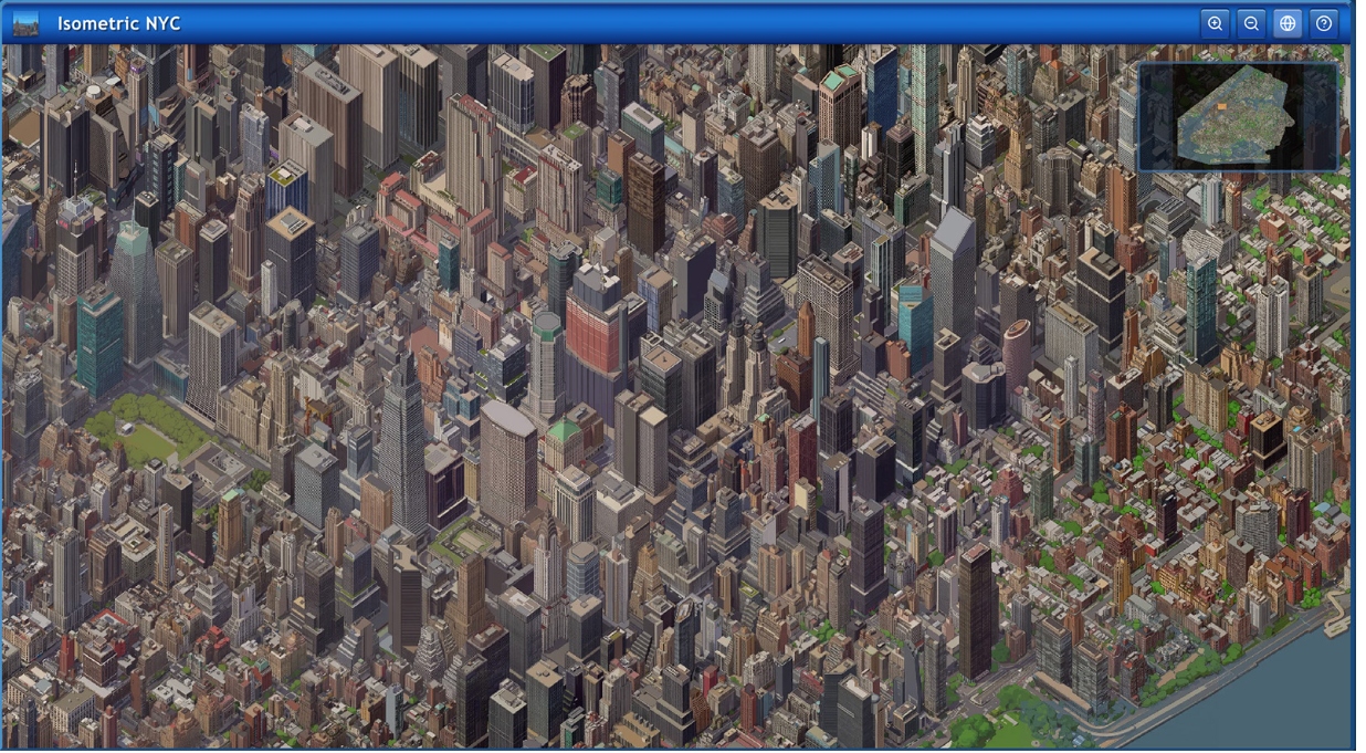 La mappa di New York in pixel art isometrica. E sì, c'entra anche ...